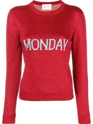 ALBERTA FERRETTI Alberta Ferretti Red Wool Knit Jumper
