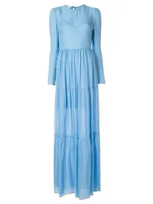 Philosophy Di Lorenzo Serafini Jacquard Print Maxi Dress - Blue