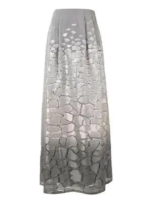 Alberta Ferretti Metallic Threading A-line Skirt - Grey