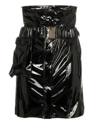 FAITH CONNEXION High-Waisted Vinyl Mini Skirt