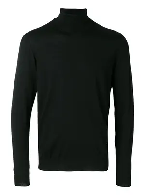 DRUMOHR Fine-knit Roll Neck Sweater - Black
