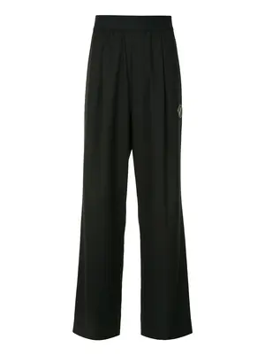 We11Done Elasticated Wide Leg Trousers - Black