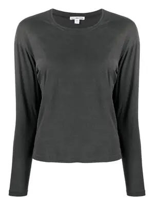 JAMES PERSE Long-sleeve Fitted Top - Black