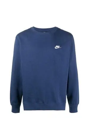 Nike Embroidered Logo Jumper - Blue
