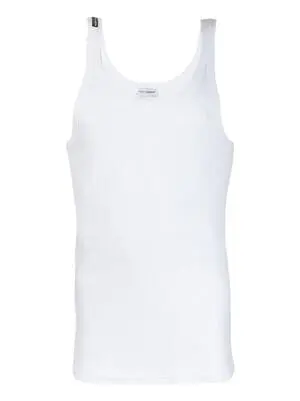 Dolce & Gabbana Ribbed Tank Top - White