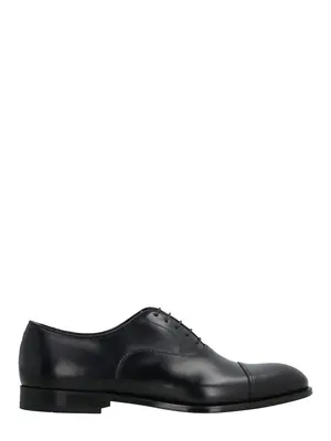 DOUCAL'S Leather Oxford Shoes - Black
