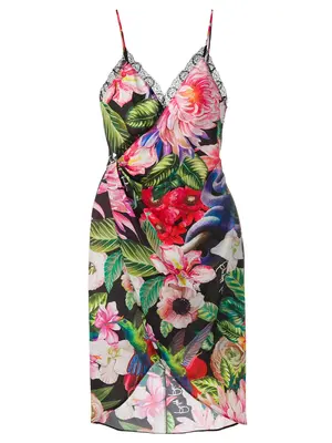 Philipp Plein Floral-print Wrap Dress - Black
