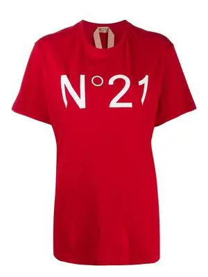N°21 Oversized Logo T-shirt - Red