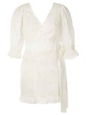 CLUBE BOSSA Baron Embroidered Dress - White