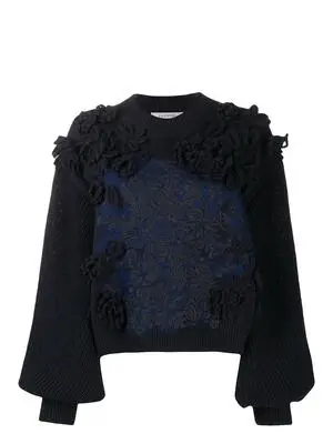 Valentino Garavani Embroidered Wool Jumper - Blue