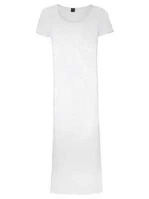 AMIR SLAMA Slits Midi Beach Dress - White