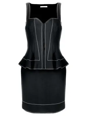 Givenchy Waist Fitted Dress With Sweetheart Neckline - Black