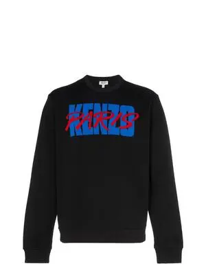 Kenzo Akira Logo Print Sweatshirt - Black