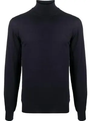 Fedeli Roll Neck Jumper - Blue
