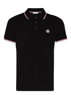 MONCLER Mother-of-pearl Trim Polo Shirt
