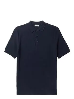 Sunspel Slim-fit Cotton-piqué Polo Shirt - Blue