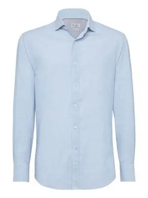 Brunello Cucinelli Long-sleeve Cotton Shirt - Blue