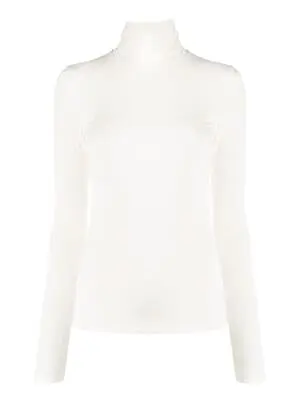 Majestic Filatures Roll-neck Knitted Top - Neutrals