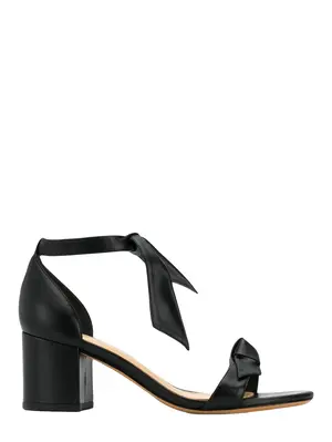 ALEXANDRE BIRMAN Leather Block Heel Sandals - Black