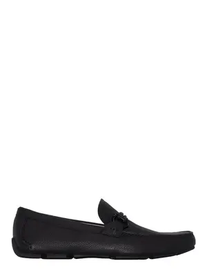 FERRAGAMO Leather Loafers - Black