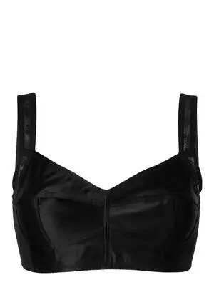 Dolce & Gabbana Cropped Bustier Top - Black