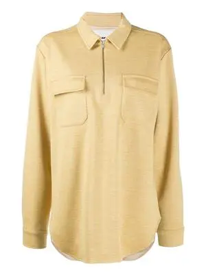 JIL SANDER Zipped Long-sleeved Jumper - Yellow