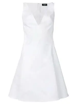 DSQUARED2 V-Neck Poplin Dress
