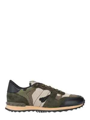 Valentino Garavani Camouflage Rockrunner Sneakers - Green