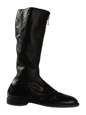 Guidi Front Zip Boots - Black