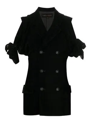Comme Des Garçons 1980s Velvet Jacket - Black