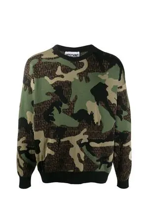 Moschino Camouflage Print Sweatshirt - Green