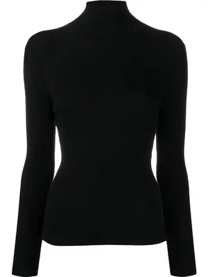P.a.r.o.s.h Leila Ribbed Knit Jumper - Black
