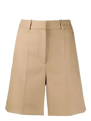 Stella McCartney High-waisted Mid-length Tailored Shorts - Neutrals