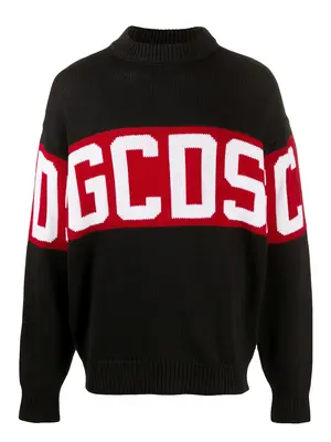 Gcds Logo Intarsia Jumper - Black