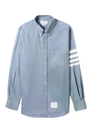 Thom Browne 4-bar Button-down Shirt - Blue