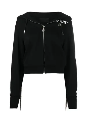PHILIPP PLEIN Philipp Plein Fringe Detail Hoodie