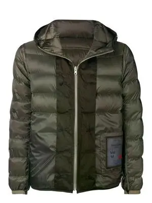 TEN C Hooded Padded Jacket - Green