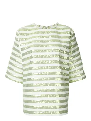 BAMBAH Bambah Short-Sleeved Striped Top