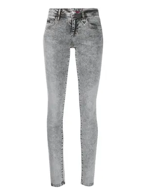 Philipp Plein High-rise Slim-fit Jeans - Grey