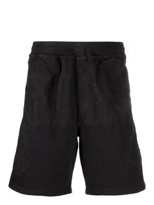 Stone Island Contrast Panel Shorts - Black
