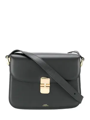 A.p.c. A.P.C. Grace Leather Crossbody Bag Black