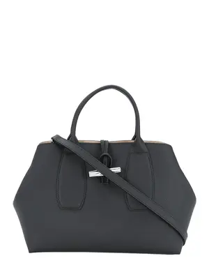 Longchamp Roseau Leather Tote Black