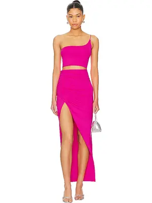 Superdown Lydia Maxi Skirt Set - Hot Pink