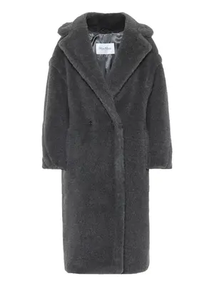 Max Mara Teddy Bear Icon Alpaca And Wool-blend Coat - Grey