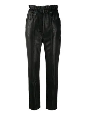 Philosophy Di Lorenzo Serafini Faux-leather Trousers - Black