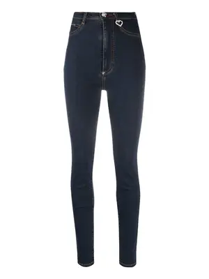 Philipp Plein Super High Rise Jeggings - Blue