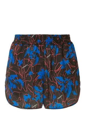 COUNTY OF MILAN Abstract Floral-print Shorts - Multicolour