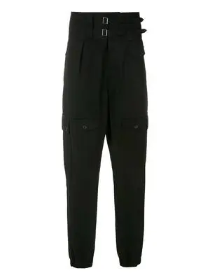 Dolce & Gabbana Double-buckle Trousers - Black