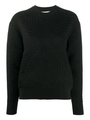 Alexander McQueen Patterned Rib-knit Jumper - Black