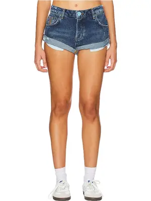 ONETEASPOON One Teaspoon Bandits Low Waist Denim Short Blue Thunder